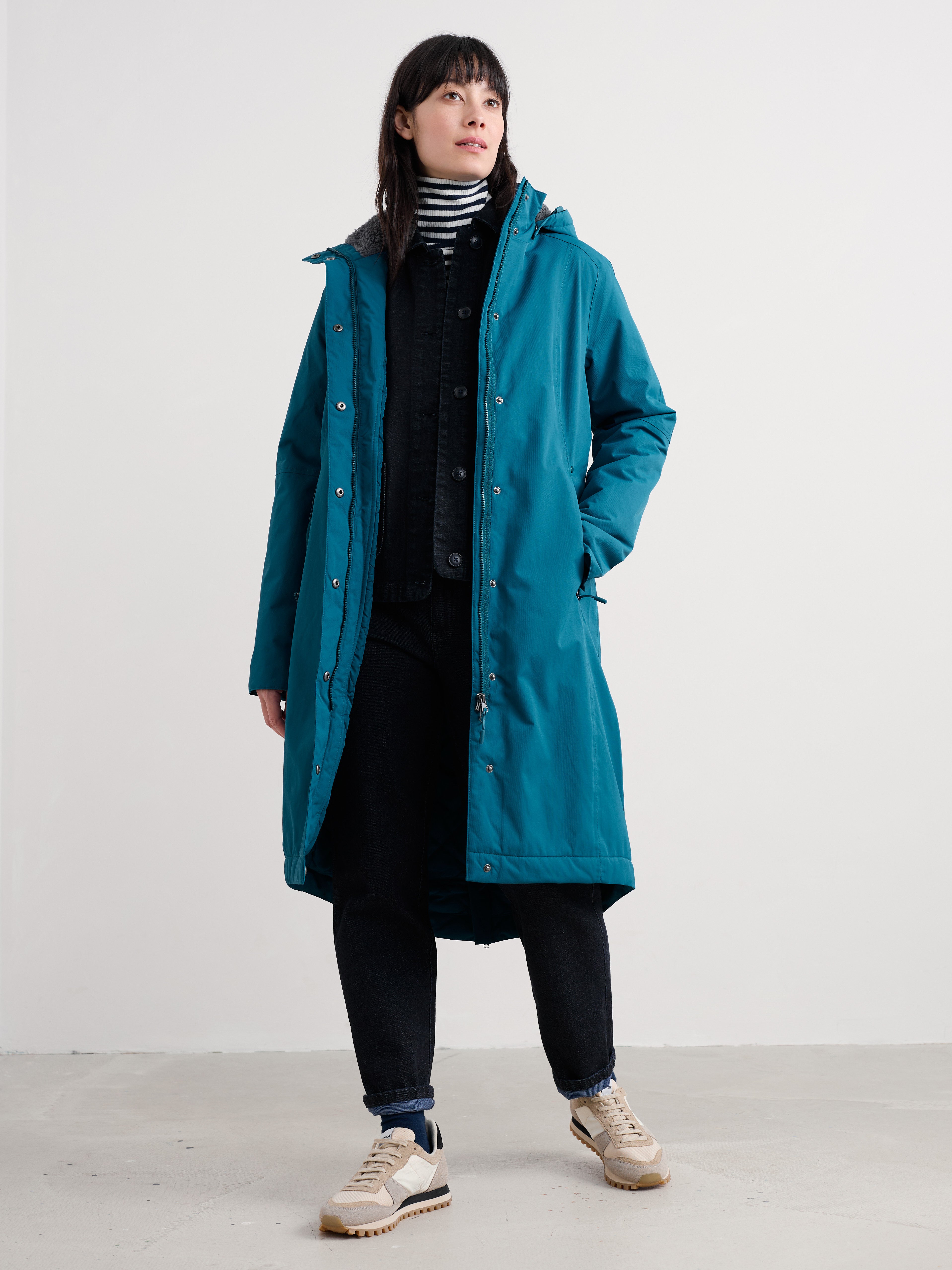 Seasalt Winter Parka Women Janelle Dark Blue | Hipinderegen.nl – Hip in ...