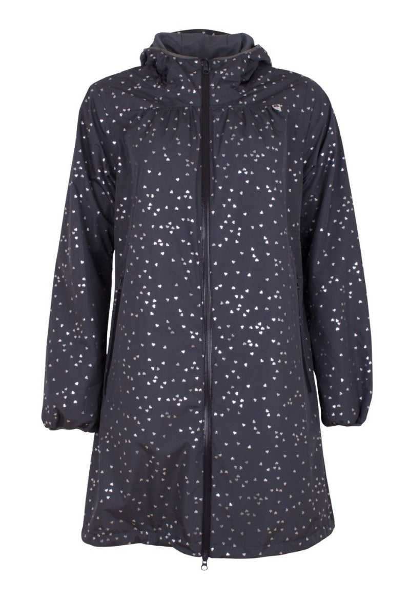 Danefae Helen Raincoat Gray Silver Hearts | Hipinderegen.nl – Hip in de ...