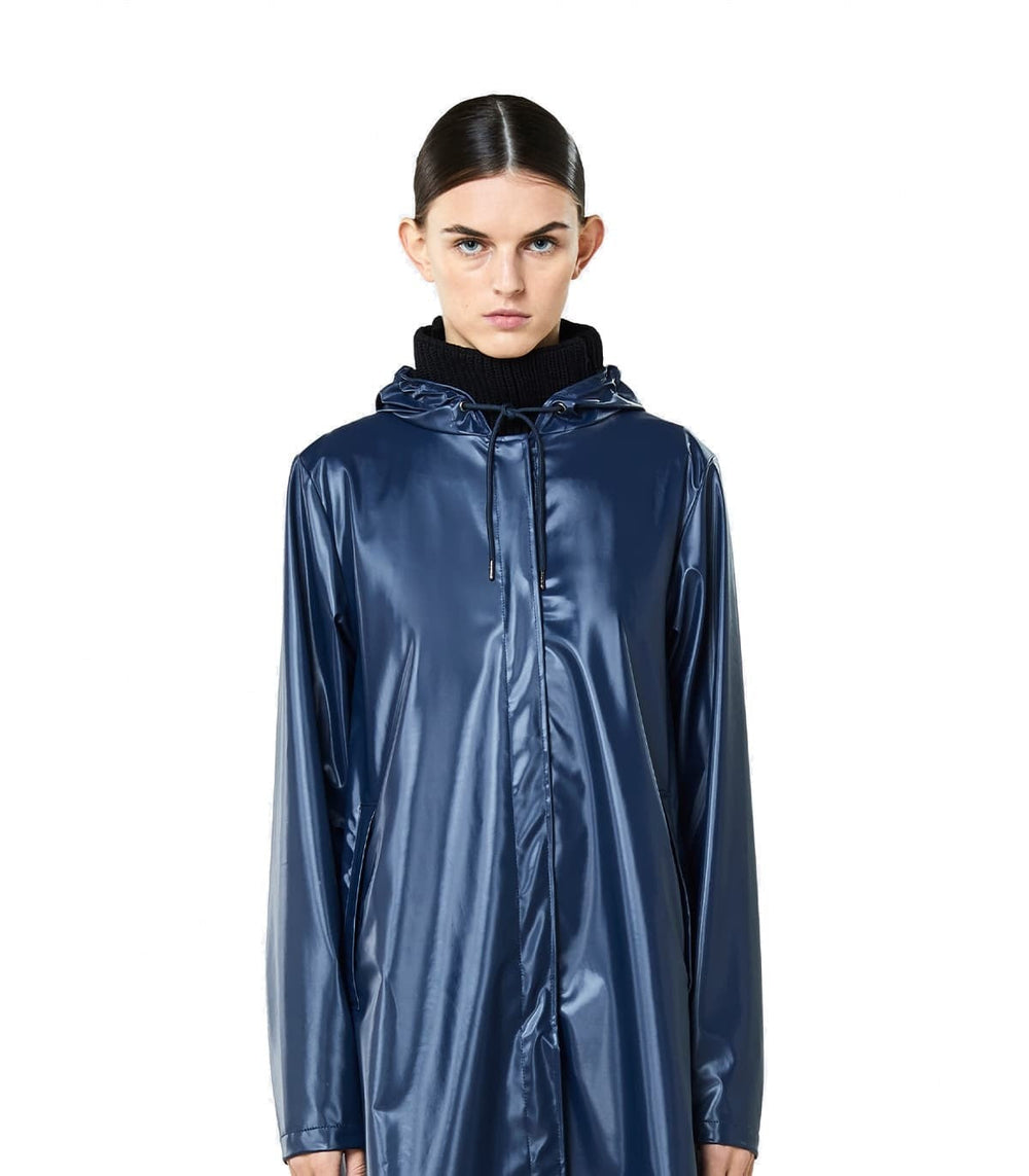 Bui(t)enkansjes! RAINS A-Line Jacket Shiny Blue XS – Hip in de Regen